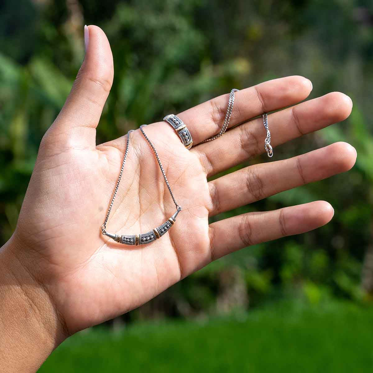 Bali Hand-Crafted Silver Necklace | Crabtree & Evelyn